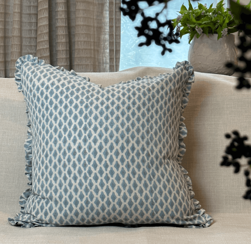 Bogo in Midnight Pillow 22x22 – Bastideaux Artisan Textiles
