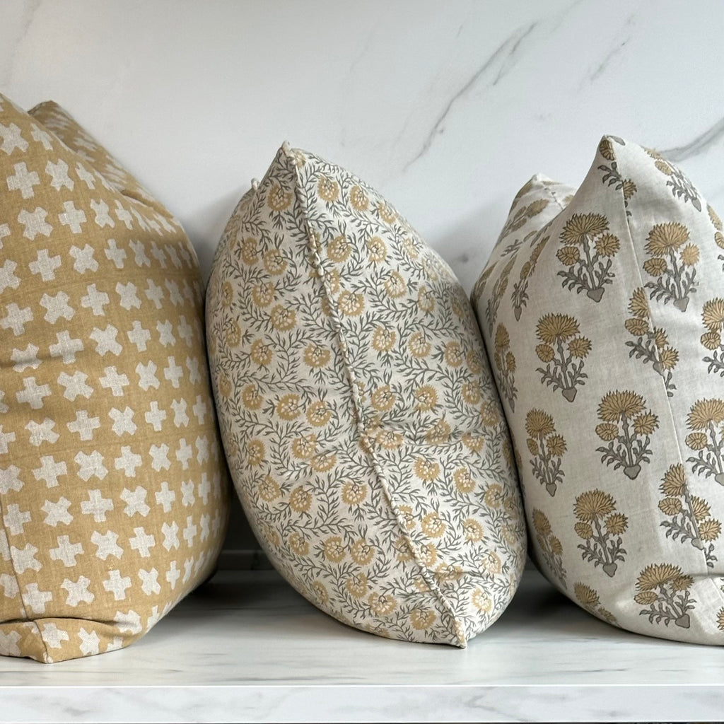 Bogo in Midnight Pillow 22x22 – Bastideaux Artisan Textiles
