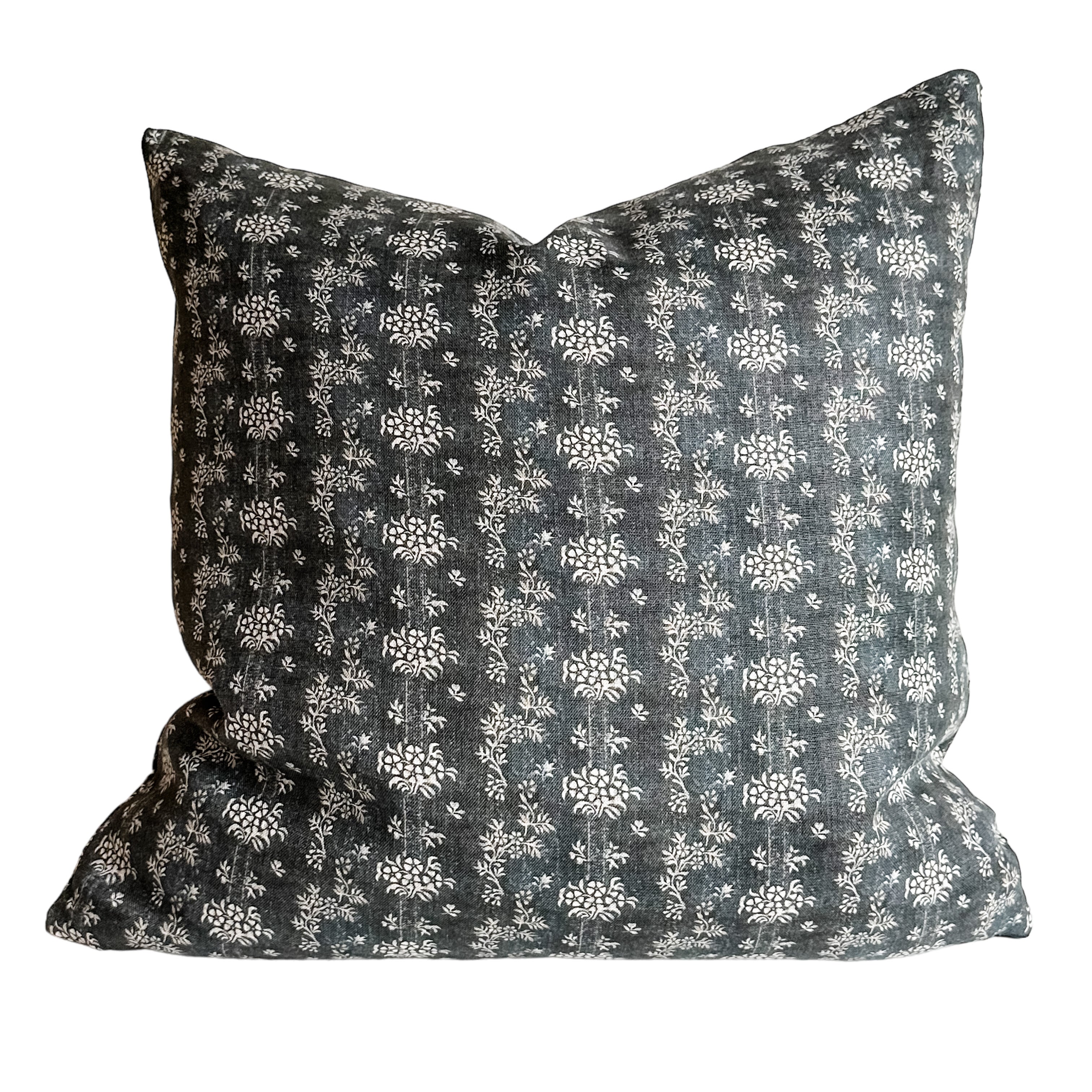 Chloe in French Indigo Custom pillow cover.